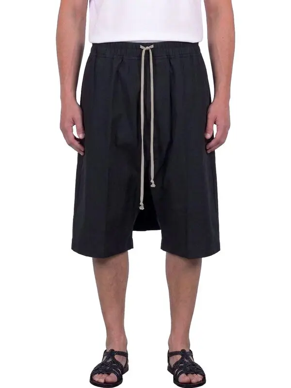 Rick Owens Cotton Knee-length Shorts - Black