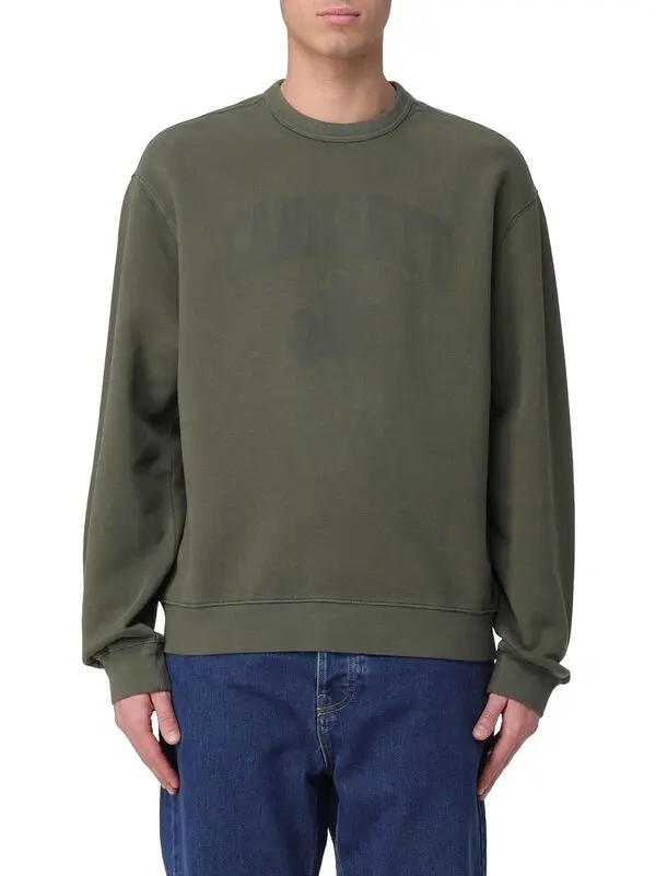 Carhartt Work In Progress Crew Neck Sweatshirt With Logo - Brown