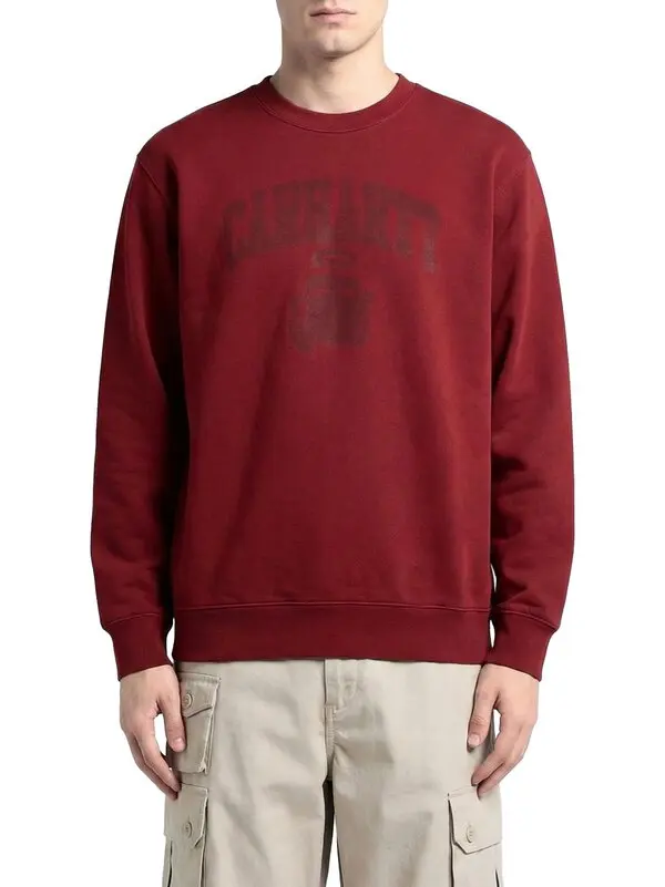 Carhartt Work In Progress Crew Neck Sweatshirt With Logo - Wine