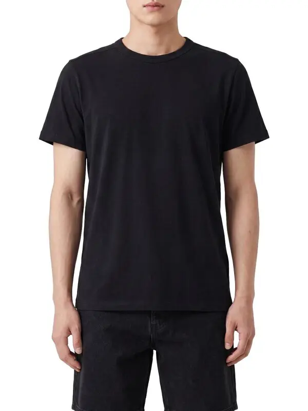 Rick Owens Crewneck T-shirt In Pure Cotton Jersey - Black