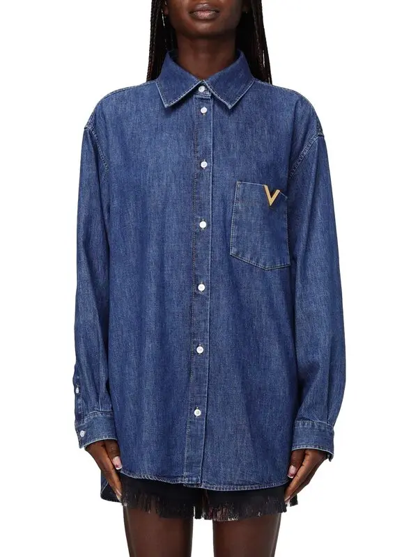 Valentino Garavani Relaxed Cotton Shirt - Blue