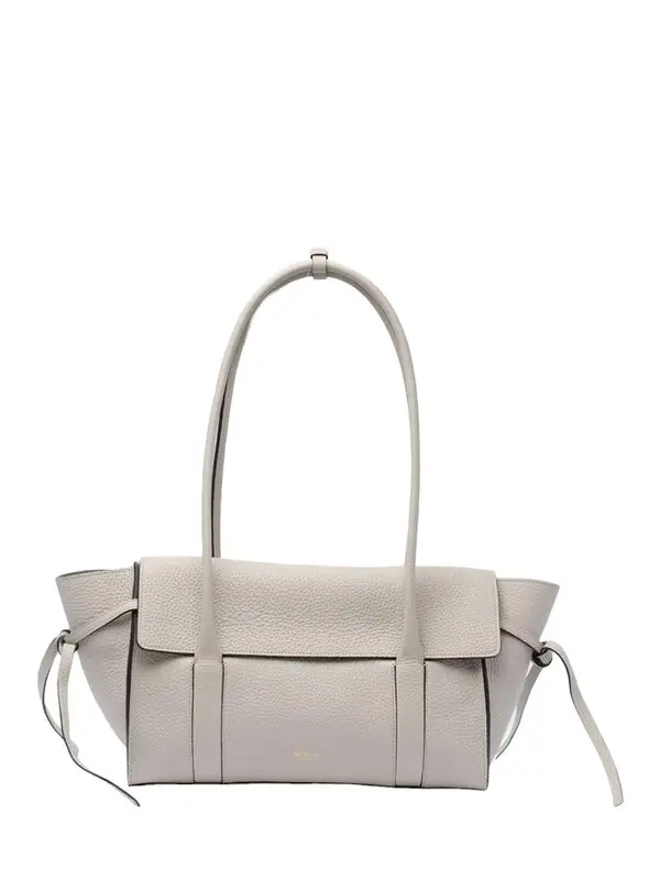 Mulberry Soft Bayswater Shoulder Bag In Grained Calf Leather - Mastic