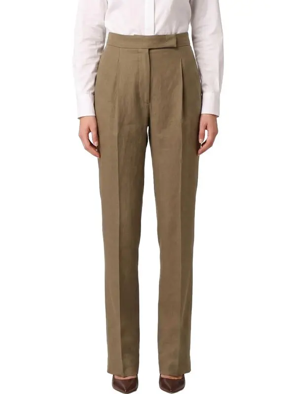 Max Mara Tailored Cotton Trousers - Brown