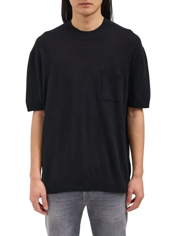 PAOLO PECORA Cotton Oversized T-shirt - Black