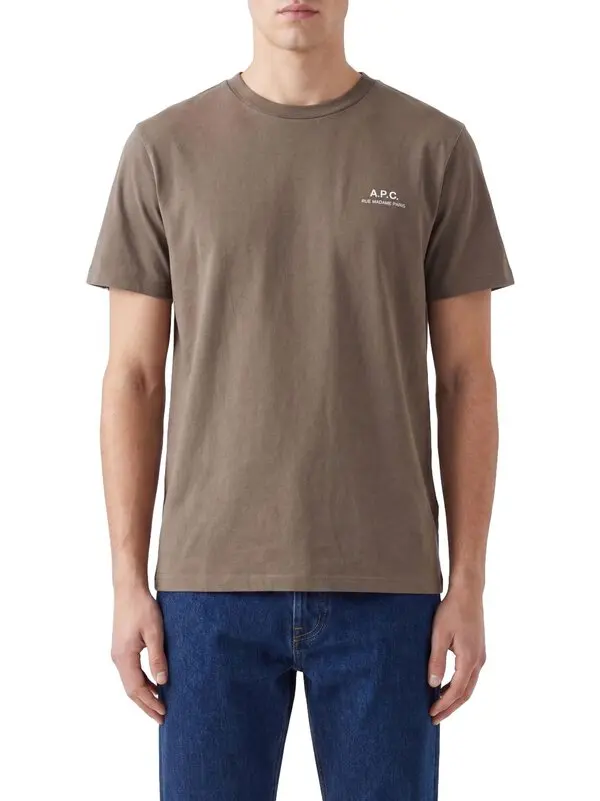 A.p.c. Cotton T-shirt With Contrast Logo On The Chest - White