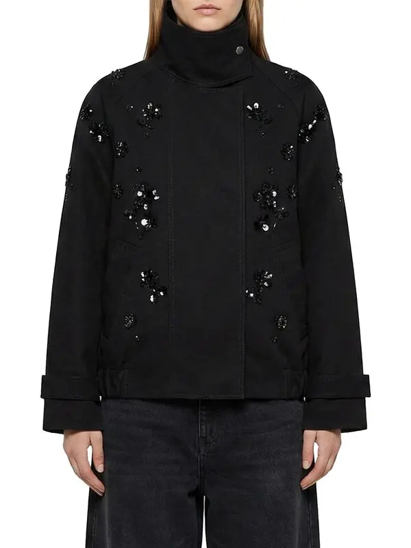 GOLDEN GOOSE Sequined Cotton Blend Jacket - Black
