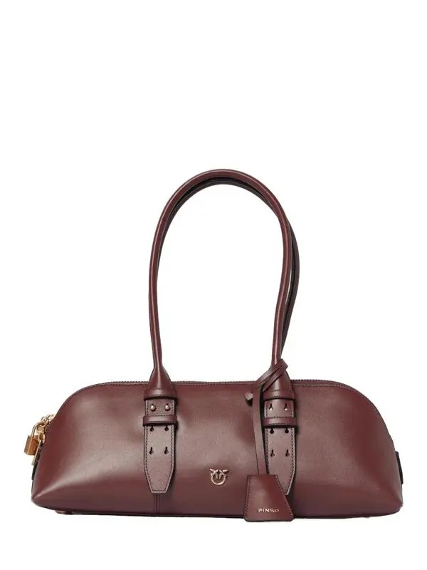 Pinko Escape Bag Horizontal Leather Shoulder Bag - Red
