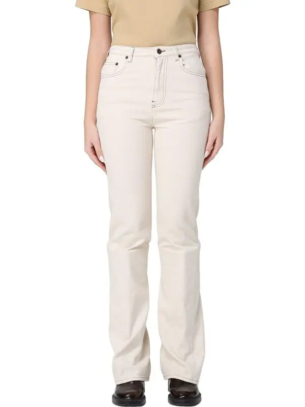 Burberry Stretch Denim Straight Jeans - White