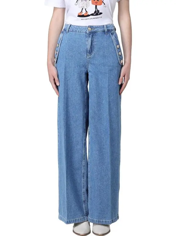 Liu Jo Palazzo Jeans In Denim - Blue