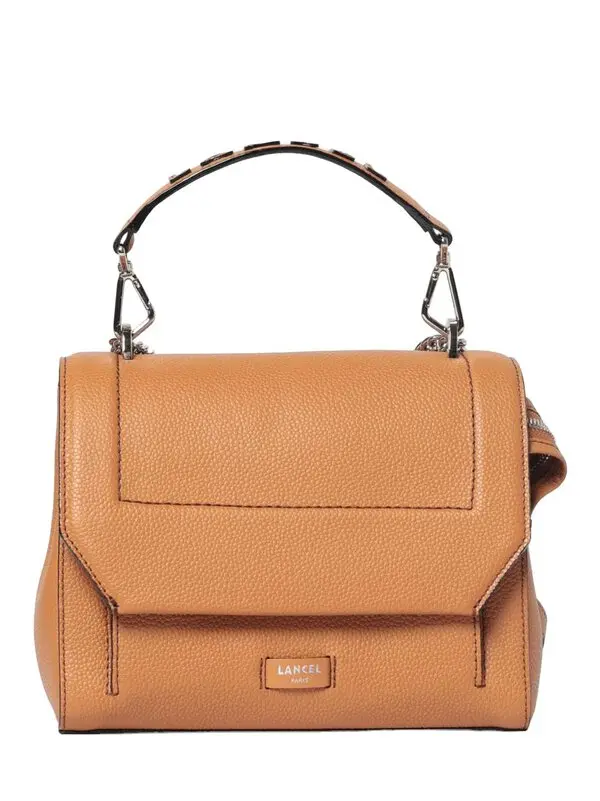 LANCEL Textured Leather Mini Bag - Camel