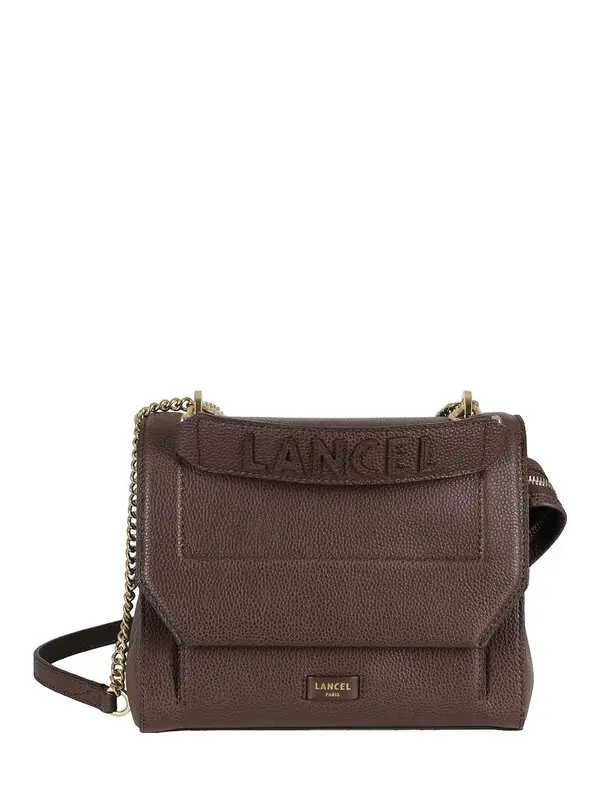 LANCEL Textured Leather Mini Bag - Cocoa