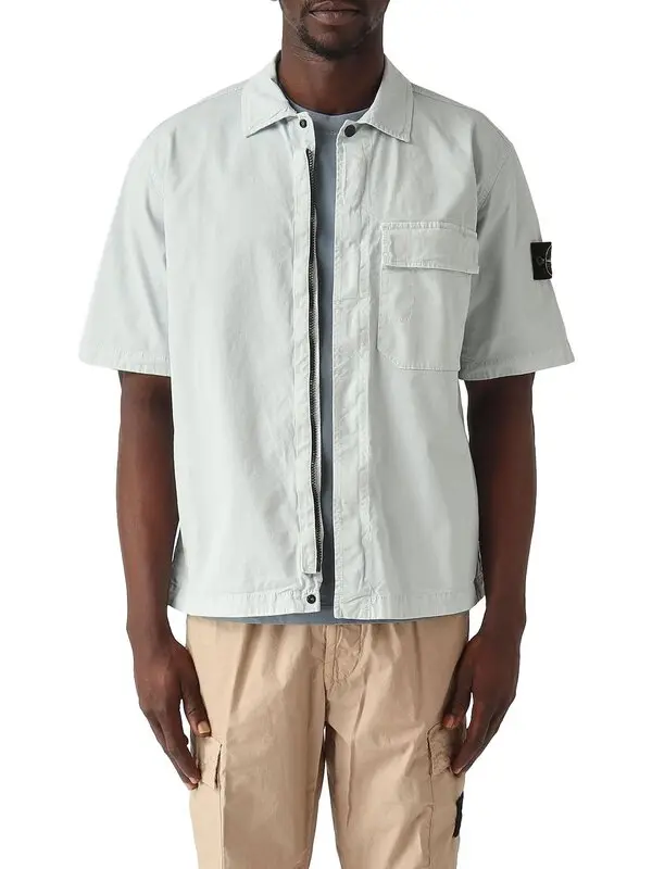 Stone Island Stretch Cotton Shirt - Sky
