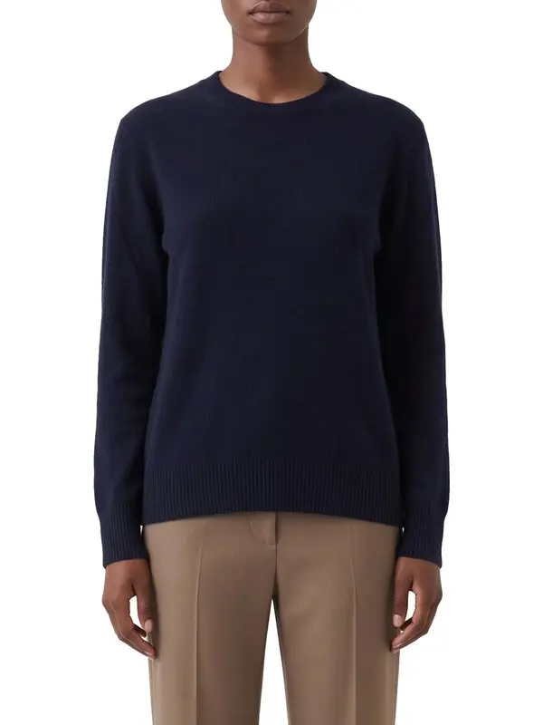THE ROW Crew Neck Cashmere Sweater - Blue