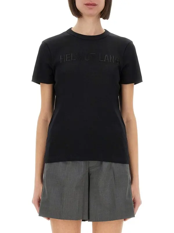 Helmut Lang Embroidered Logo T-shirt - Black