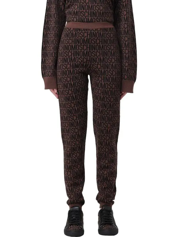 Moschino Monogram Trousers - Brown