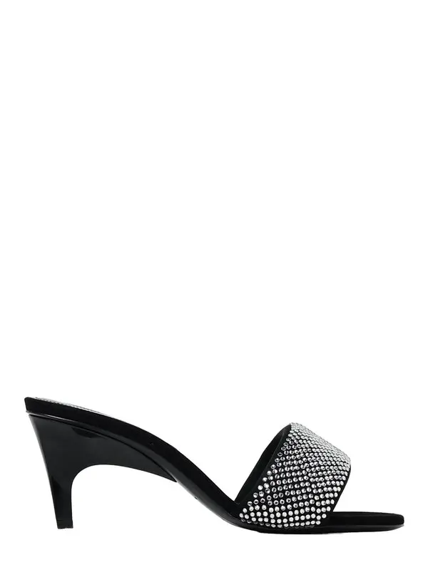 Attico Embellished Heeled Sandals - Silver