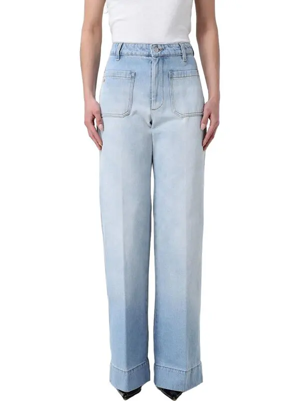 Victoria Beckham Palazzo Denim Jeans - Blue