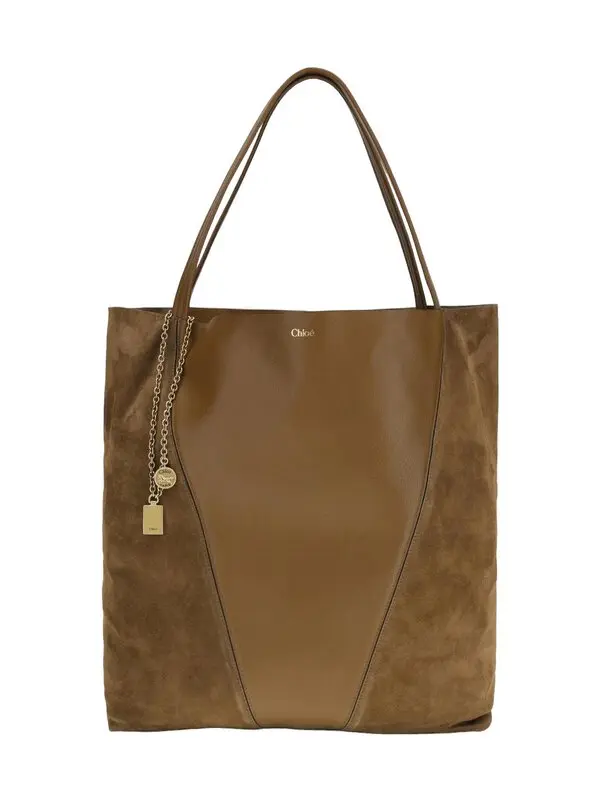 Chloé Spin Leather Bag - Kaki