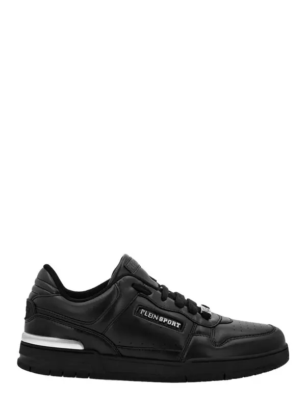 PLEIN SPORT Viper Ii Two Tone Calfskin Leather Sneakers - Black