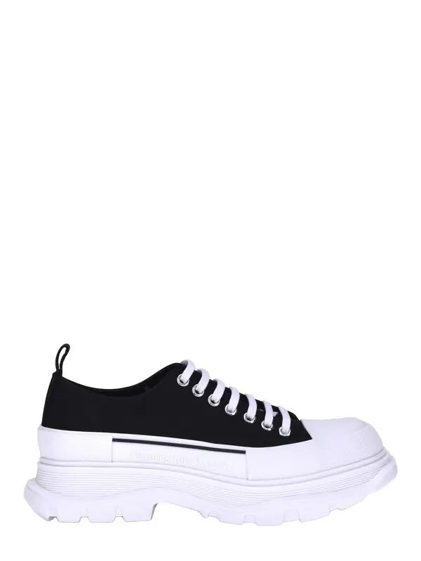Alexander McQueen Tread Slick Cotton Canvas Sneakers - Black
