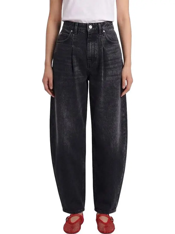 Jacquemus Baggy Cotton Denim Jeans - Black