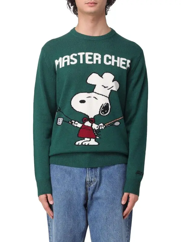 MC2 SAINT BARTH Jumper With Graphic Detail - Forest Green