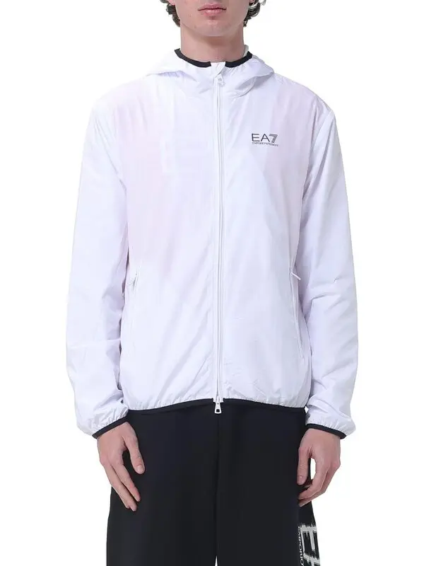 EA7 Zip-up Hooded Jacket - White