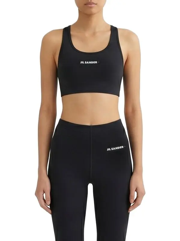 JIL SANDER Cropped Sports Top - Black