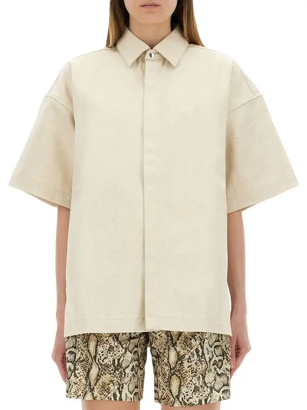 JIL SANDER Short Sleeve Shirt - Beige