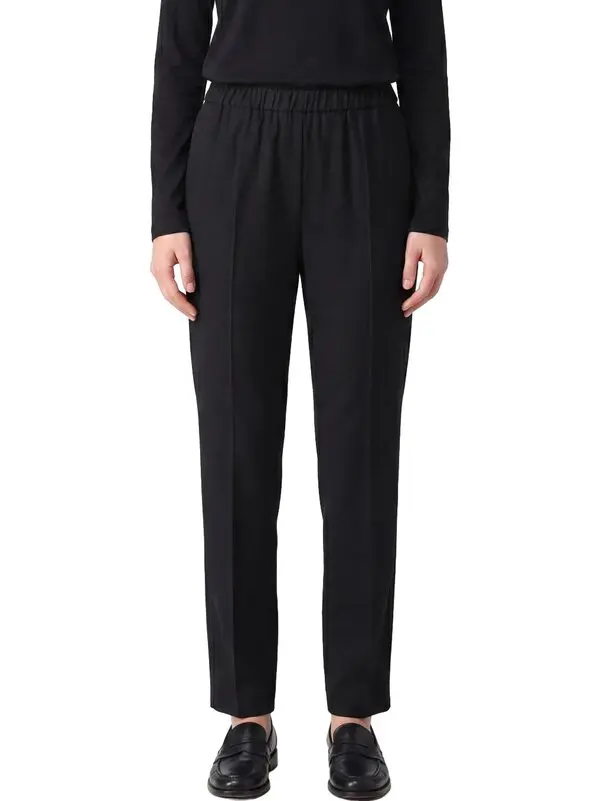 Fabiana Filippi Slim Fit Wool Blend Pants With Monile Detail - Blue