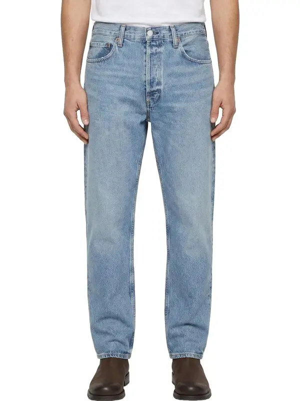 AGOLDE Cotton Denim Straight Jeans - Blue