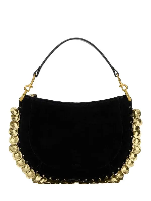 Isabel Marant Étoile Oskan Suede Bag With Metallic Charms - Black