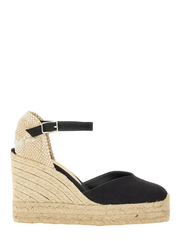 CastaÑer Espadrille Wedges - Black