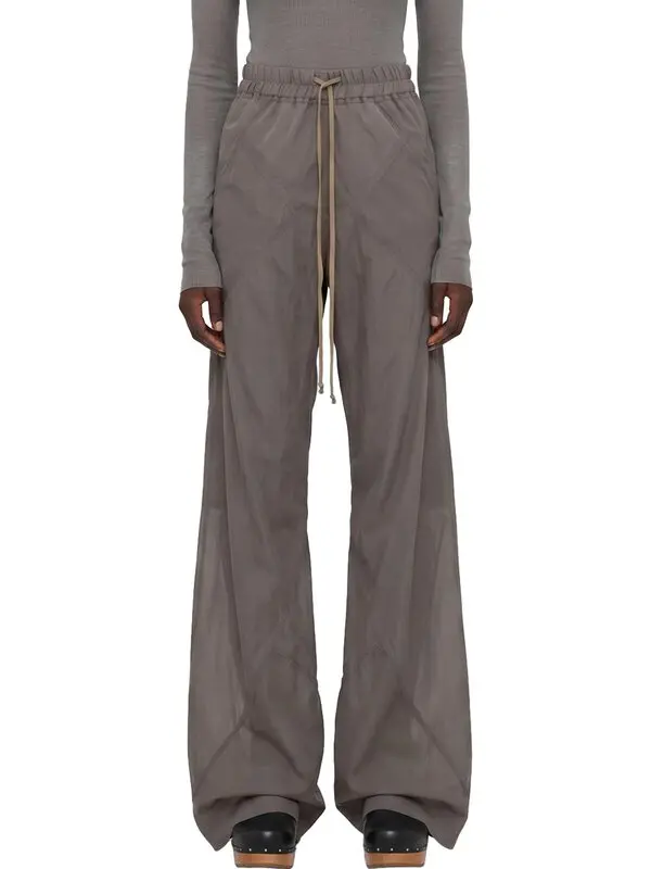 Rick Owens Bias High-waisted Flared Silk Pants - Grey