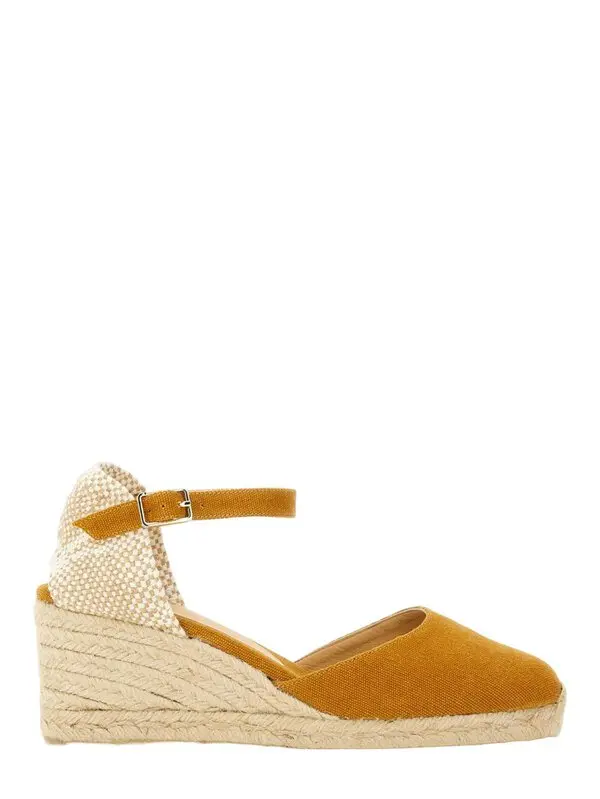 CastaÑer Espadrille Wedges With Ankle Strap - Leather
