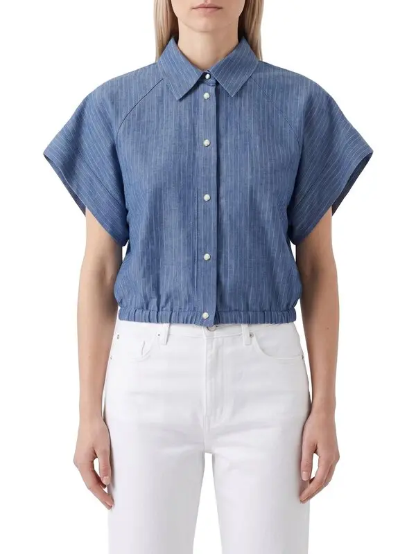 Jacob Cohen Striped Linen Blend Shirt - Indigo