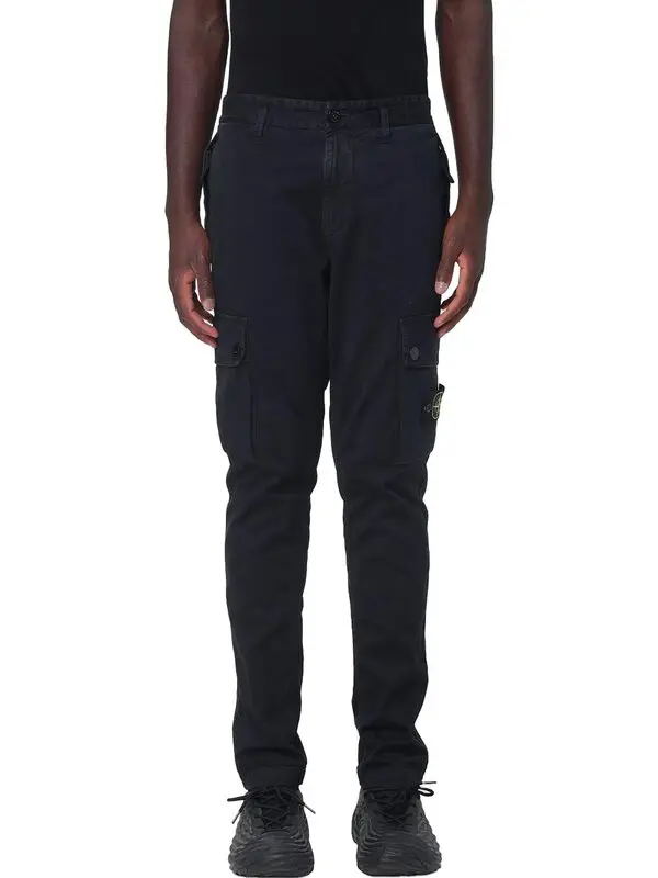 Stone Island Tailored Cargo Trousers - Black