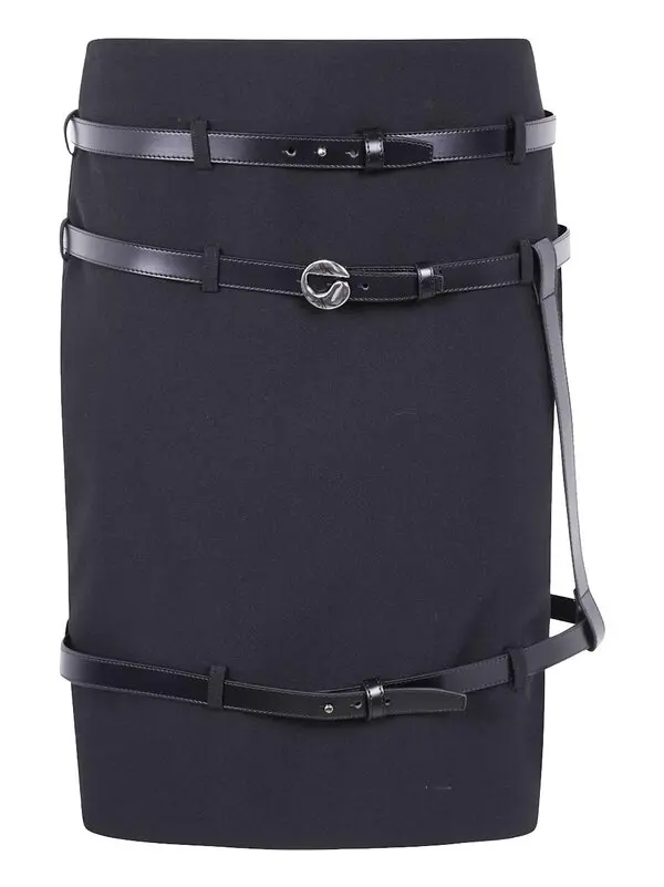 Coperni Belted Skirt - Black