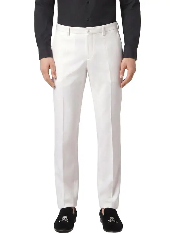 Philipp Plein Twill Chino Trousers - White