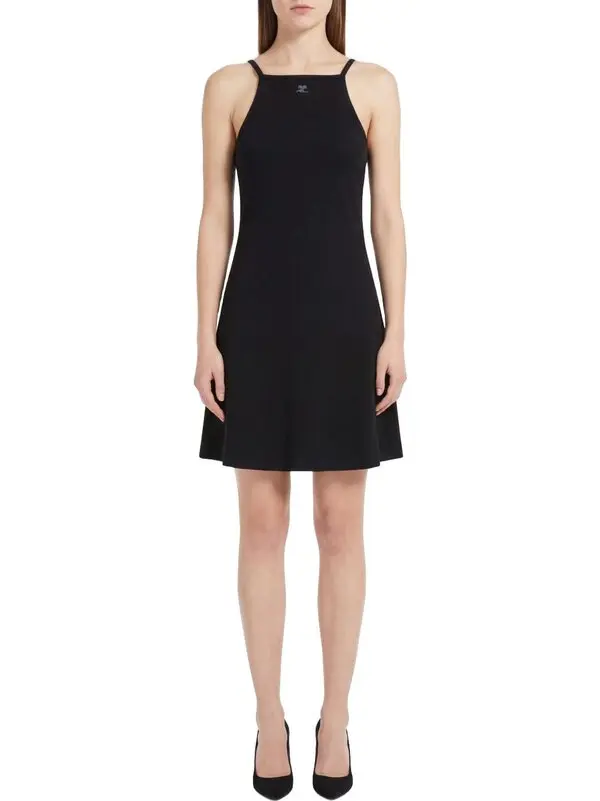 COURREGES Jersey Mini Dress - Black