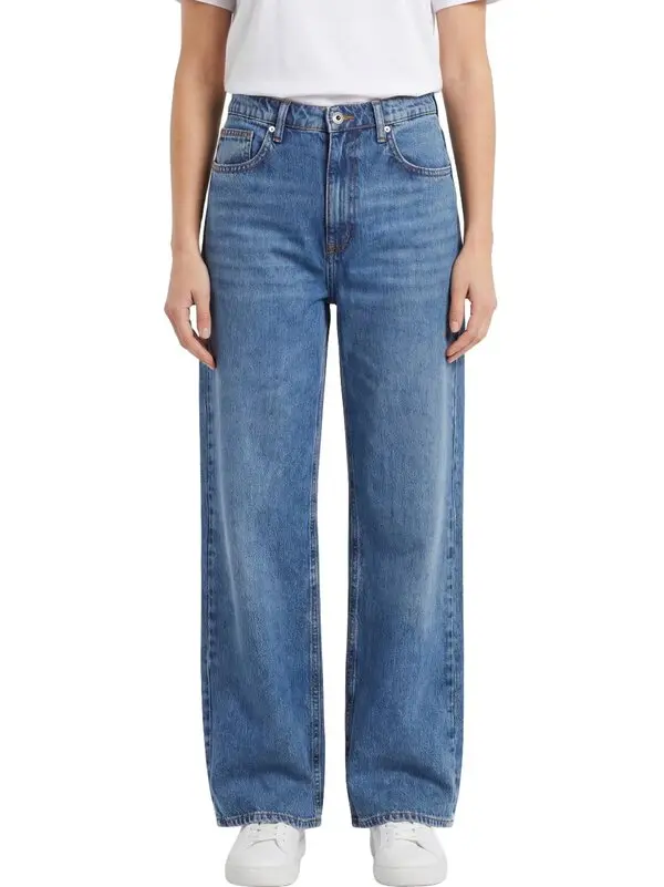 Patrizia Pepe Cotton And Lyocell Wide-leg Jeans - Blue