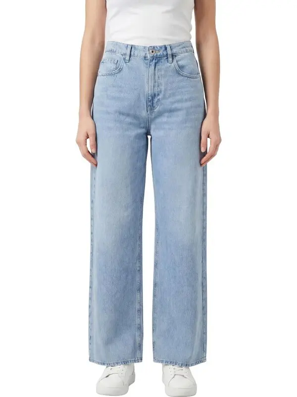 Patrizia Pepe Cotton And Lyocell Wide-leg Jeans - Denim