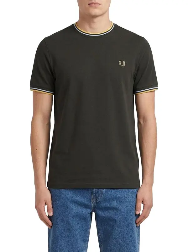 Fred Perry Cotton T-shirt With Logo - Green