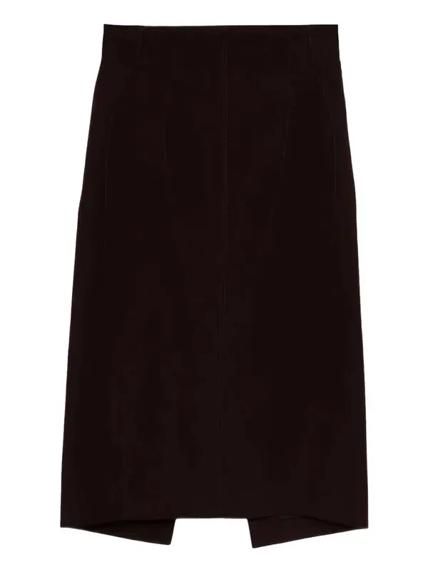 MUGLER Midi Skirt - Black
