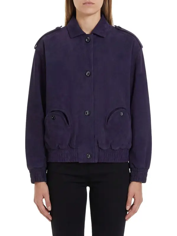 BLAZÉ MILANO Suede Short Jacket - Ocean