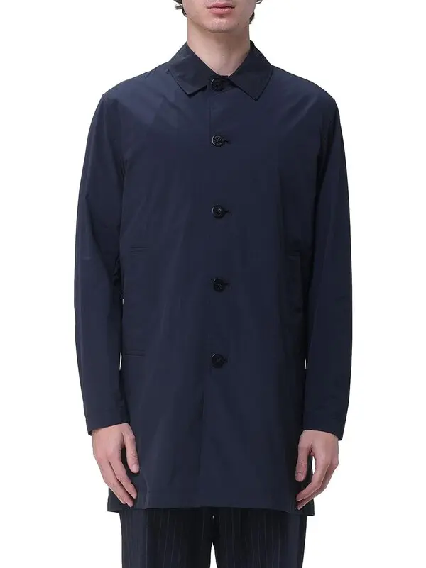 Woolrich Single-breasted Polyester Raincoat - Blue