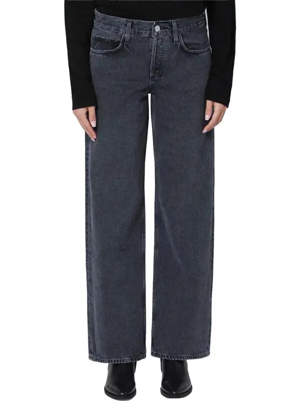 AGOLDE Wash Wide-leg Jeans - Charcoal