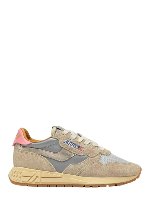 AUTRY Reelwind Suede And Nylon Low Top Sneakers - Silver