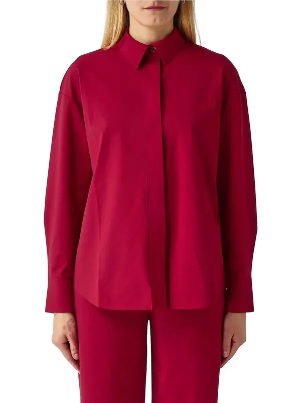 Max Mara Crepe Shirt - Ruby