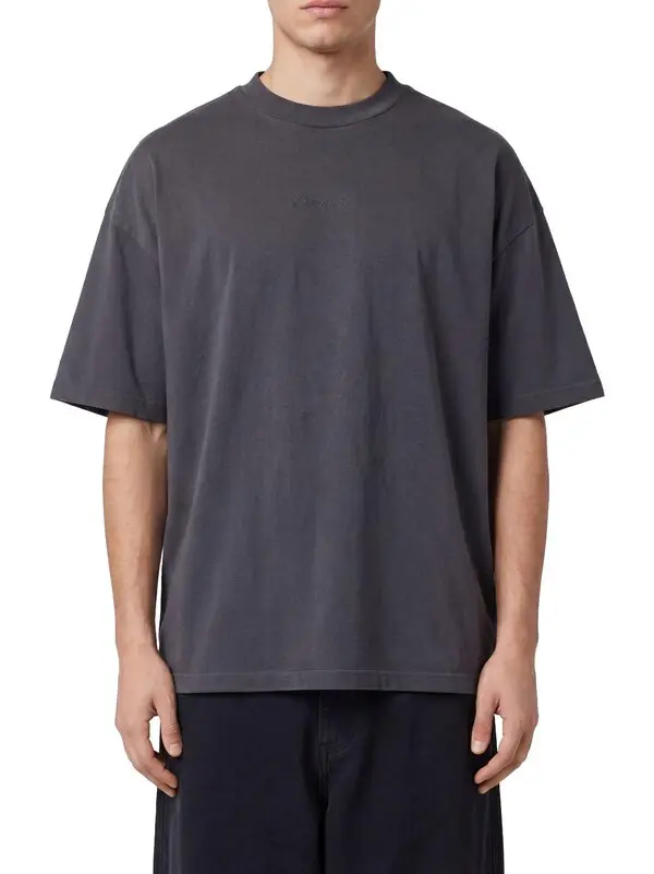 Fear Of God Relaxed Fit Cotton T-shirt With Tonal Logo - Black